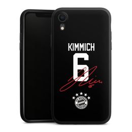 DeinDesign iPhone Xr Handy Premium Silikon H&uuml;lle Handyh&uuml;lle schwarz Case Fcb Fc Bayern M&uuml;nchen Kimmich Silikon Premium Case