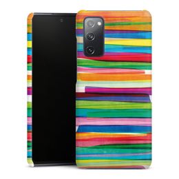 DeinDesign Galaxy S20 FE Handy Premium Case Smartphone Handyh&uuml;lle Schutzh&uuml;lle matt Stripes Water Colour Colourful Premium Case
