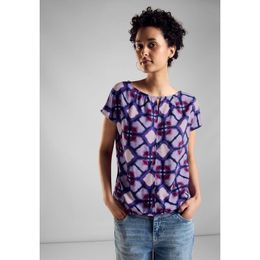 Street One Damen Street One Shirttop mit All-Over Print lila 40