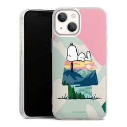 DeinDesign iPhone 13 Mini Handy Slim Case Silikon Handyh&uuml;lle transparent H&uuml;lle extra d&uuml;nn Official Licensed Product Peanuts Snoopy Silikon Slim Case