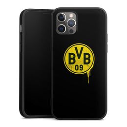 DeinDesign iPhone 12 Pro Handy Premium Silikon H&uuml;lle Handyh&uuml;lle schwarz Case Borussia Dortmund Official Licensed Product Bvb Silikon Premium Case