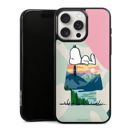 DeinDesign iPhone 15 Pro Max Handy Silikon H&uuml;lle Case schwarz Handyh&uuml;lle Official Licensed Product Peanuts Snoopy