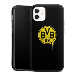 DeinDesign iPhone 12 mini Handy Premium Silikon H&uuml;lle Handyh&uuml;lle schwarz Case Borussia Dortmund Official Licensed Product Bvb Silikon Premium Case