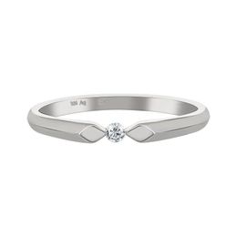CAI Ca&iuml; Damen CA&Iuml; Fingerring &raquo;925 Silber rhodiniert mit Zirkonia&laquo; wei&szlig;