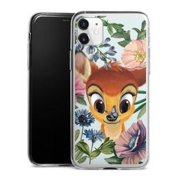 DeinDesign iPhone 11 Handy Slim Case Silikon Handyh&uuml;lle transparent H&uuml;lle extra d&uuml;nn Flowers Disney Bambi Silikon Slim Case
