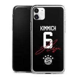 DeinDesign iPhone 11 Handy Slim Case Silikon Handyh&uuml;lle transparent H&uuml;lle extra d&uuml;nn Kimmich Fc Bayern M&uuml;nchen Fcb Silikon Slim Case
