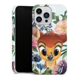DeinDesign iPhone 13 Pro Handy Premium Case Smartphone Handyh&uuml;lle Schutzh&uuml;lle gl&auml;nzend Disney Bambi Flowers Premium Case