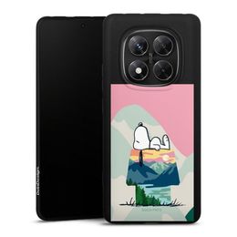 DeinDesign Xiaomi Redmi Note 14 Pro 5G Handy Premium Silikon H&uuml;lle Handyh&uuml;lle schwarz Case Official Licensed Product Peanuts Snoopy Silikon Premium Case