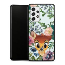 DeinDesign Galaxy A53 5G Handy Silikon H&uuml;lle Case schwarz Handyh&uuml;lle Disney Flowers Bambi