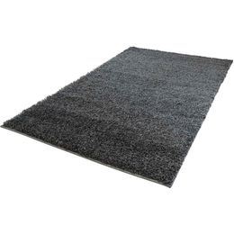 Carpet City Hochflor-Teppich &raquo;Shaggi uni 500&laquo; rechteckig 30 mm H&ouml;he L&auml;ufer, Shaggy, Uni, Langflor, weich, Wohnzimmer, Schlafzimmer, Kinder grau Kunstfaser