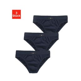 H.I.S. H.I.S Herren Slip Packung, 3 Stk. mit Logo vorn blau XS, 3 Stk.
