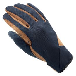 Cheval de Luxe Reithandschuhe Bicolor mit Mesh navy / caramel Damen L