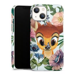 DeinDesign iPhone 13 Mini Handy Premium Case Smartphone Handyh&uuml;lle Schutzh&uuml;lle gl&auml;nzend Disney Bambi Flowers Premium Case
