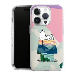 DeinDesign iPhone 14 Pro Handy Case Handyh&uuml;lle transparent H&uuml;lle Official Licensed Product Peanuts Snoopy Hard Case