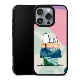DeinDesign iPhone 16 Pro Handy Silikon H&uuml;lle Case schwarz Handyh&uuml;lle Official Licensed Product Peanuts Snoopy