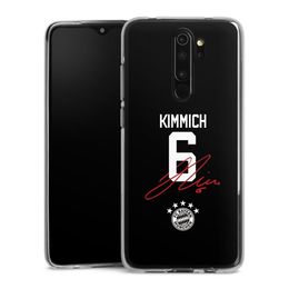 DeinDesign Xiaomi Redmi Note 8 Pro Handy Silikon H&uuml;lle Case transparent Handyh&uuml;lle Fcb Fc Bayern M&uuml;nchen Kimmich Silikon Case