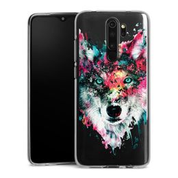 DeinDesign Xiaomi Redmi Note 8 Pro Handy Silikon H&uuml;lle Case transparent Handyh&uuml;lle Colourful Wolf Riza Peker Silikon Case