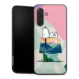 DeinDesign Galaxy A26 Handy Premium Silikon H&uuml;lle Handyh&uuml;lle schwarz Case Official Licensed Product Peanuts Snoopy Silikon Premium Case