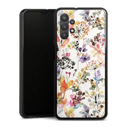 DeinDesign Galaxy A32 5G Handy Silikon H&uuml;lle Case schwarz Handyh&uuml;lle Pastel Flower Muster