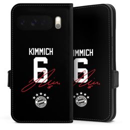 DeinDesign Google Pixel 10 Pro XL Handy Klapph&uuml;lle Handyh&uuml;lle aus Kunst Leder schwarz Flip Case Fcb Fc Bayern M&uuml;nchen Kimmich Sideflip mit Lasche