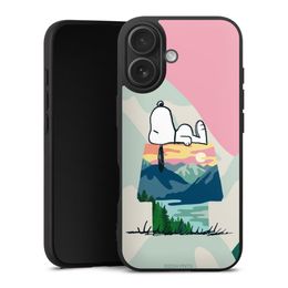 DeinDesign iPhone 17 Handy Premium Silikon H&uuml;lle Handyh&uuml;lle schwarz Case Official Licensed Product Peanuts Snoopy Silikon Premium Case