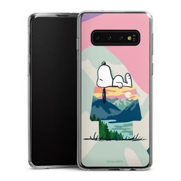 DeinDesign Galaxy S10 Handy Slim Case Silikon Handyh&uuml;lle transparent H&uuml;lle extra d&uuml;nn Official Licensed Product Peanuts Snoopy Silikon Slim Case