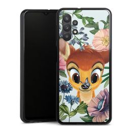 DeinDesign Galaxy A32 5G Handy Silikon H&uuml;lle Case schwarz Handyh&uuml;lle Disney Flowers Bambi