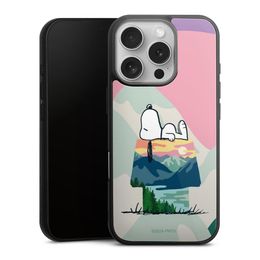 DeinDesign iPhone 16 Pro Handy Gallery Case Handyh&uuml;lle 9H Geh&auml;rtetes Glas R&uuml;ckseite H&uuml;lle Official Licensed Product Peanuts Snoopy Gallery Case