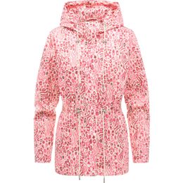 Anorak Ragwear "Eddens Print", Herren, Gr. L (40), pink, Obermaterial: 100% Polyester. Innenfutter: 100% Polyester, figurumspielend Po-bedeckend, hoch geschlossener Ausschnitt, &Auml;rmel ohne &Auml;rmelschlitz 2-Knopf-Manschette mit Druckkn&ouml;pfen, Jacken, &Uuml;bergangsjacke mit Animal-Print und Kapuze