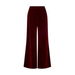Lily & Lionel Jerseyhose LILY AND LIONEL "Maiden Wide Leg Velvet Trouser Damen", Damen, Gr. 38, Normalgr&ouml;&szlig;en, burgundy, 100% Baumwolle, normal, Hosen Jerseyhose