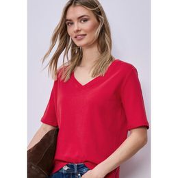 Street One Damen Street One Kurzarmshirt mit V-Ausschnitt 46