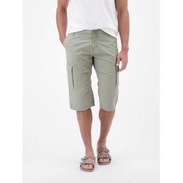 Cargoshorts Lerros "Bermuda mit Cargotaschen, lang geschnitten", Herren, Gr. 38, tinted grau, 100% Baumwolle, Hosen