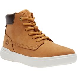 Schn&uuml;rboots Timberland "Seneca Bay 6In Side Zip", M&auml;dchen, Gr. 36, gelb (wheat), Leder, Schuhe Schn&uuml;rboots, Winterstiefel, Schn&uuml;rstiefel, Winterschuhe