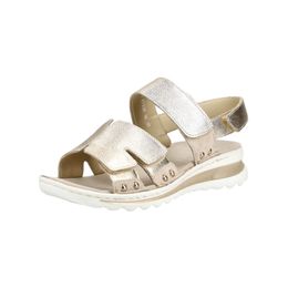 Riemchensandale Ara "Ara Sandalen Leder", Damen, Gr. 38, sand, Leder, Schuhe Riemchensandale