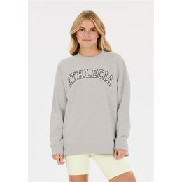 ENDURANCE ATHLECIA Sweatshirt ATHLECIA "Fenne", Damen, Gr. 36, grau (hellgrau), 100% Baumwolle, bedruckt, normal, Rundhals, Sweatshirts Sweatshirt, Komfort