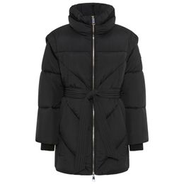 Steppjacke BOSS Orange "Piobella Premium Damenmode", Damen, Gr. 40, schwarz 001, Web, Obermaterial: 100% Polyamid, unifarben, tailliert h&uuml;ftbedeckend, elastischer Bund, Jacken Steppjacke, Regular Fit, tailliert, mit G&uuml;rtel
