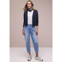 Cardigan Street One, Damen, Gr. 38, shadowed navy, Stoff, 60% Viskose, 40% Polyester, unifarben, normal normal, ohne Ausschnitt, abgesteppt, Strickjacken, Feinstrick