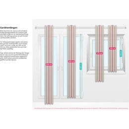 my home Gardine &raquo;Bene&laquo; Kr&auml;uselband 1 Stk. tlg. Transparent, gemustert, glatt, verschiedene Gr&ouml;&szlig;en grau Polyester, Polyester