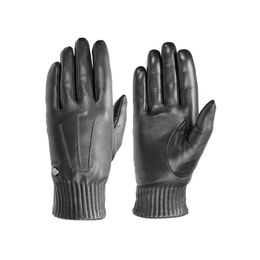 Lederhandschuhe Pearlwood "MIMI", Damen, Gr. 7.5, schwarz, Lammleder, unifarben, Handschuhe, weiches Fleecefutter, Temperaturregulierend