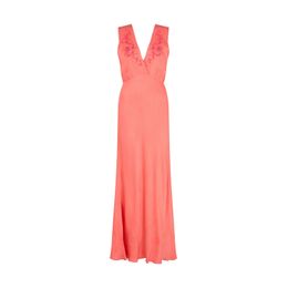 Lily & Lionel Midikleid LILY AND LIONEL "Pandora Bias Cut Sleeveless Embroidered Maxi Dress Damen", Damen, Gr. 42, Normalgr&ouml;&szlig;en, orange, 100% Viskose, Kleider Midikleid