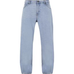 Bequeme Jeans Urban Classics "Urban Classics Herren Heavy Ounce Straight Fit Zipped Jeans", Damen, Gr. 34, Normalgr&ouml;&szlig;en, new light blau washed, 100% Baumwolle, unifarben, Jeans