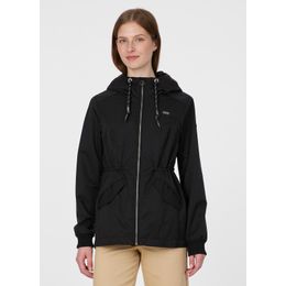 Parka Ragwear "DOWEY", Damen, Gr. M, schwarz, Web, Obermaterial: 100% Polyester, unifarben, Po-bedeckend, Jacken Parka, Wasserabweisend mit Taillenkordel und Pattentaschen