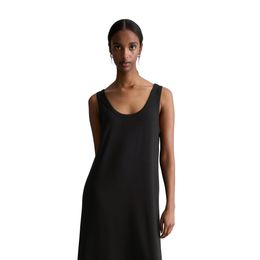 Marc O'Polo Jerseykleid MARC O'POLO DENIM "aus flie&szlig;endem Viskose-Stretch", Damen, Gr. S, Normalgr&ouml;&szlig;en, schwarz, Obermaterial: 97% Viskose, 3% Elasthan, unifarben, relaxed fit lang, Rundhals, Zierb&uuml;ndchen, Kleider Jerseykleid