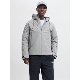 Jack & Jones Outdoorjacke JACK & JONES "JCOFUSION TECHNICAL JACKET SN", Herren, Gr. XXL, blau (city skyline), Web, Obermaterial: 100% Polyester, unifarben, regular fit normal, Jacken Outdoorjacke