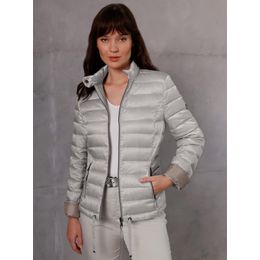 Daunenjacke CREATION L PREMIUM, Damen, Gr. 42, grau (hellgrau, grau), 55% Polyester, 45% Polyamid, Wattierung:90% Daunen, 10% Federn, unifarben, Jacken Daunenjacke