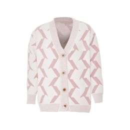 Poomi Knit Cardigan female Pink, White size M