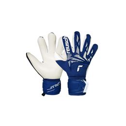Torwarthandschuhe Reusch "Attrakt Freegel Gold X Finger Support Junior", Kinder, Gr. 6, blau, wei&szlig;, 34% Latex, 25% Polyester, 20% Synthetik, 14% Polypropylen, 7% Polyamid, Handschuhe, mit integriertem Fingersupport-System