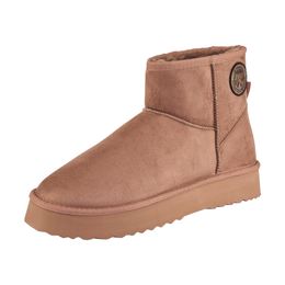 O`Neill Winterstiefel O'NEILL "BESIANA PLATFORM WOMEN MID", Herren, Gr. 40, warm taupe, Synthetik, Schuhe Winterstiefel, Winterschuhe, Winterboots, Snowboots mit Plateau-Sohle