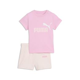 Jogginganzug Puma "Minicats Essentials T-Shirt und Shorts Set Kinder", Jungen, Gr. 104, pink shimmer, Obermaterial: 100% Baumwolle. Rippe: 80% Baumwolle, 20% Polyester, Sportanz&uuml;ge Jogginganzug