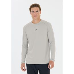 Sweatshirt Virtus "Neva", Gr. L, hellgrau, 56% Polyester, 37% Polyamid, 7% Elasthan, unifarben, normal, Rundhals, Sweatshirts Sweatshirt, 4-Wege Stretch